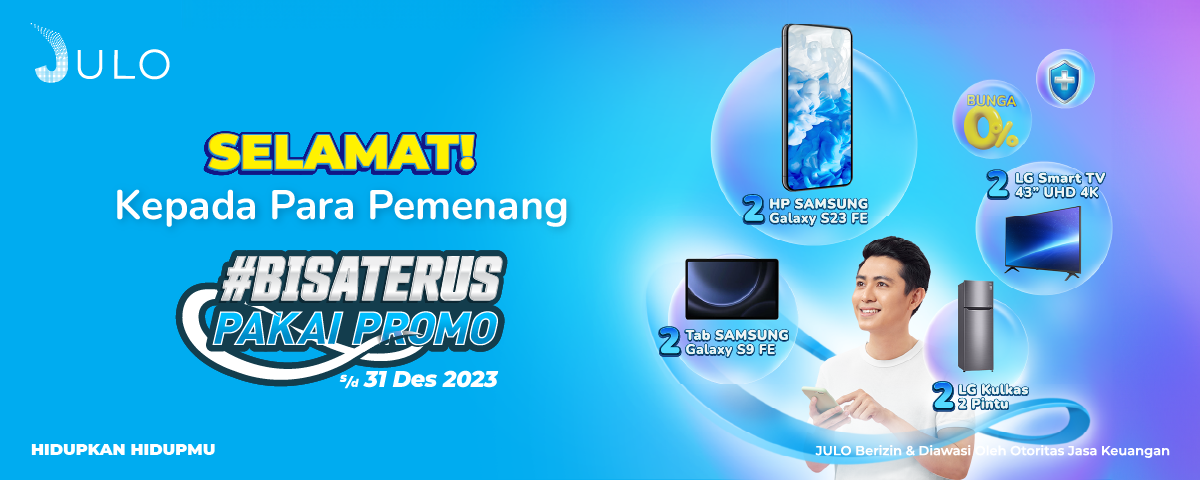 Pemenang Hadiah Mingguan BISA TERUS PAKAI PROMO! | JULO
